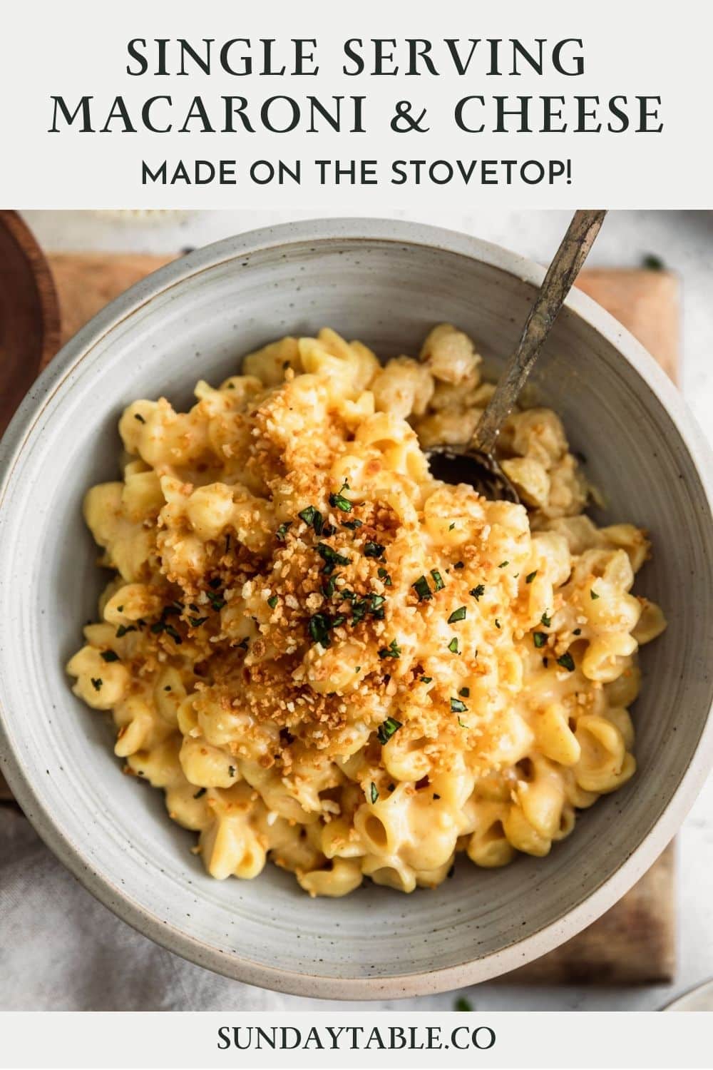 Single Serving Macaroni & Cheese • Sunday Table