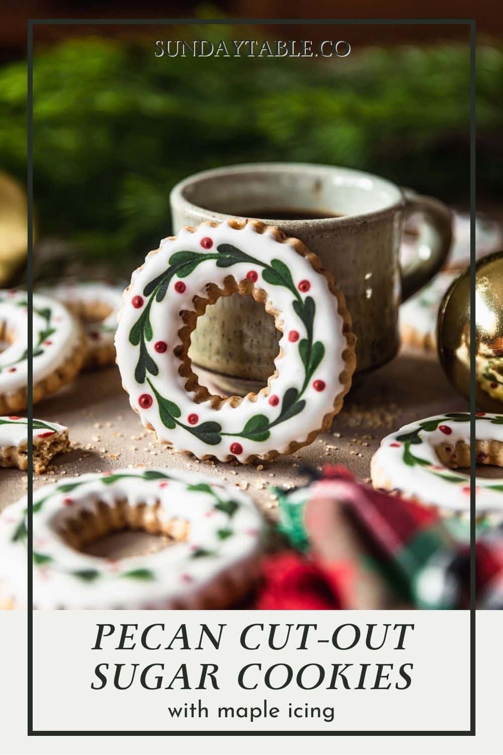 Soft Pecan Sugar Cookies with Maple Icing • Sunday Table