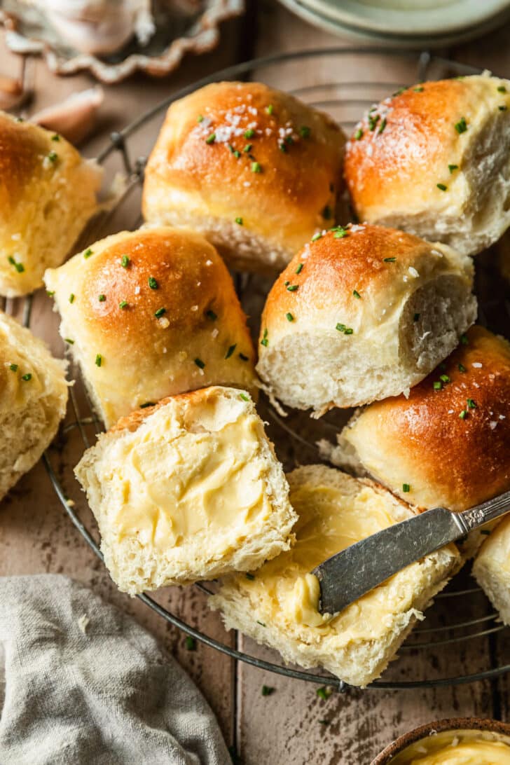 Garlic Butter Dinner Rolls | Soft & Fluffy! • Sunday Table