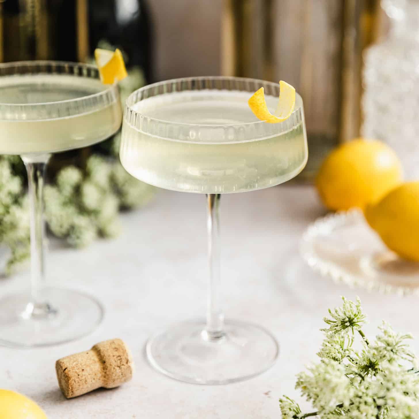 French 77 Cocktail with Gin • Sunday Table