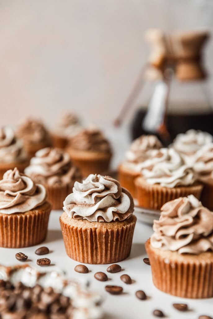 Coffee Cupcakes with Vanilla Coffee Buttercream • Sunday Table
