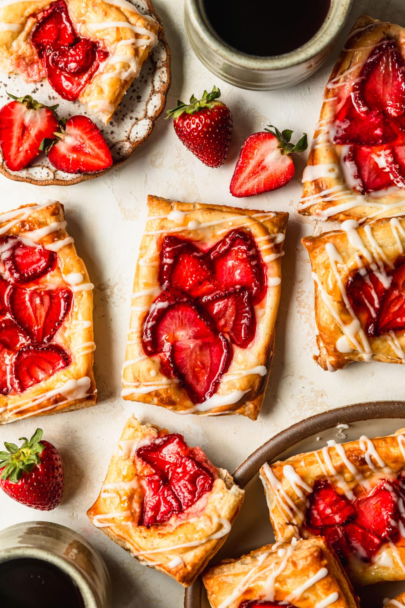 Cream Cheese Strawberry Danish with Puff Pastry • Sunday Table