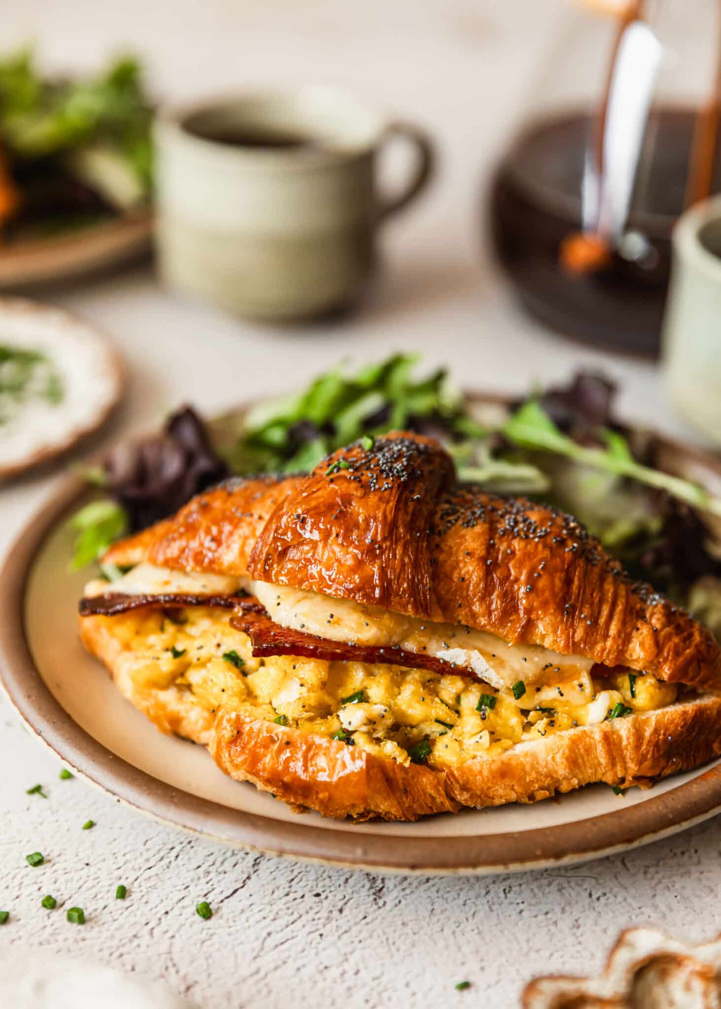 Sheet Pan Bacon, Egg, and Cheese Croissant Sandwiches • Sunday Table