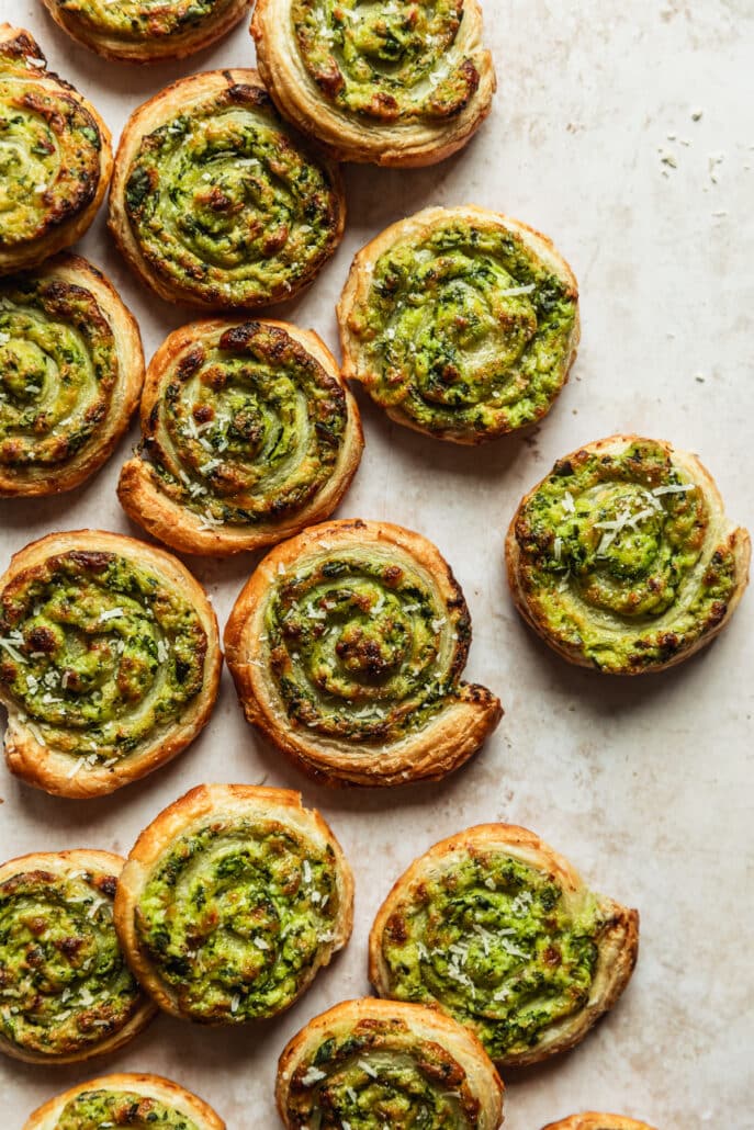 Flaky Spinach and Ricotta Puff Pastry Pinwheels • Sunday Table