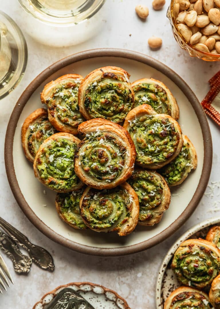Flaky Spinach and Ricotta Puff Pastry Pinwheels • Sunday Table