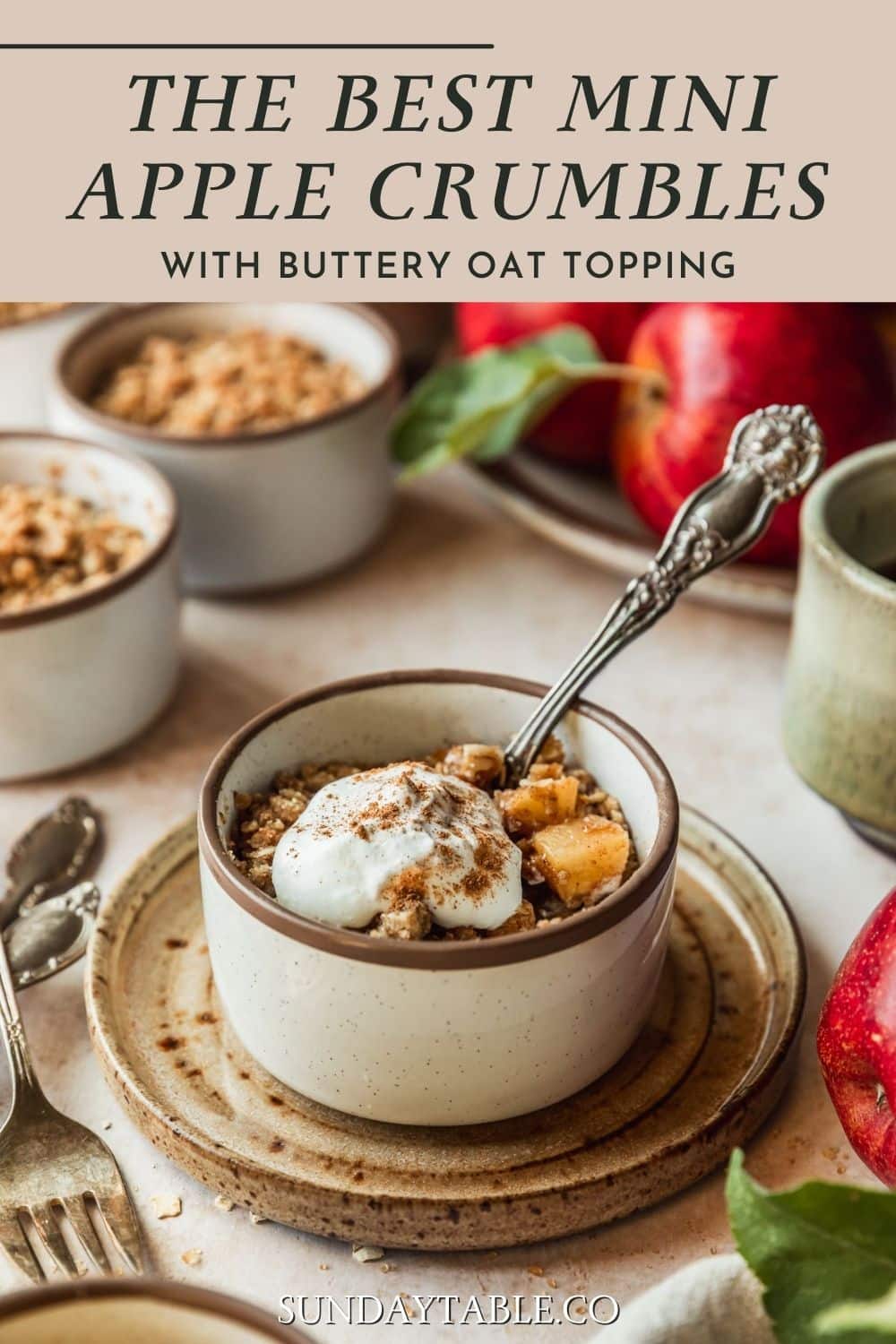 Mini Apple Crumbles with Buttery Oat Topping • Sunday Table