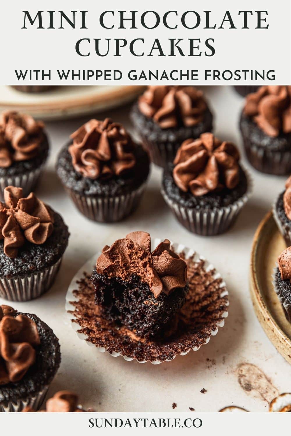 Chocolate Lover's Mini Chocolate Cupcakes • Sunday Table
