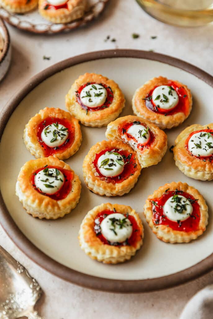 Pepper Jelly & Goat Cheese Puff Pastry Tartlets • Sunday Table