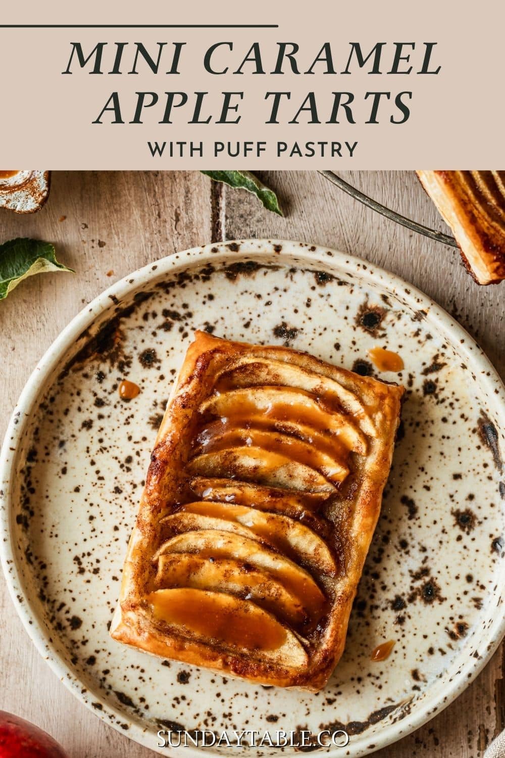 Mini Caramel Apple Tarts with Puff Pastry • Sunday Table