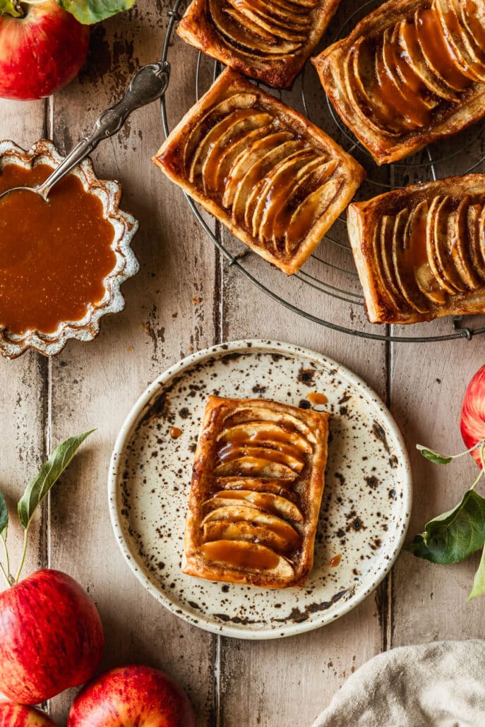 Mini Caramel Apple Tarts with Puff Pastry • Sunday Table