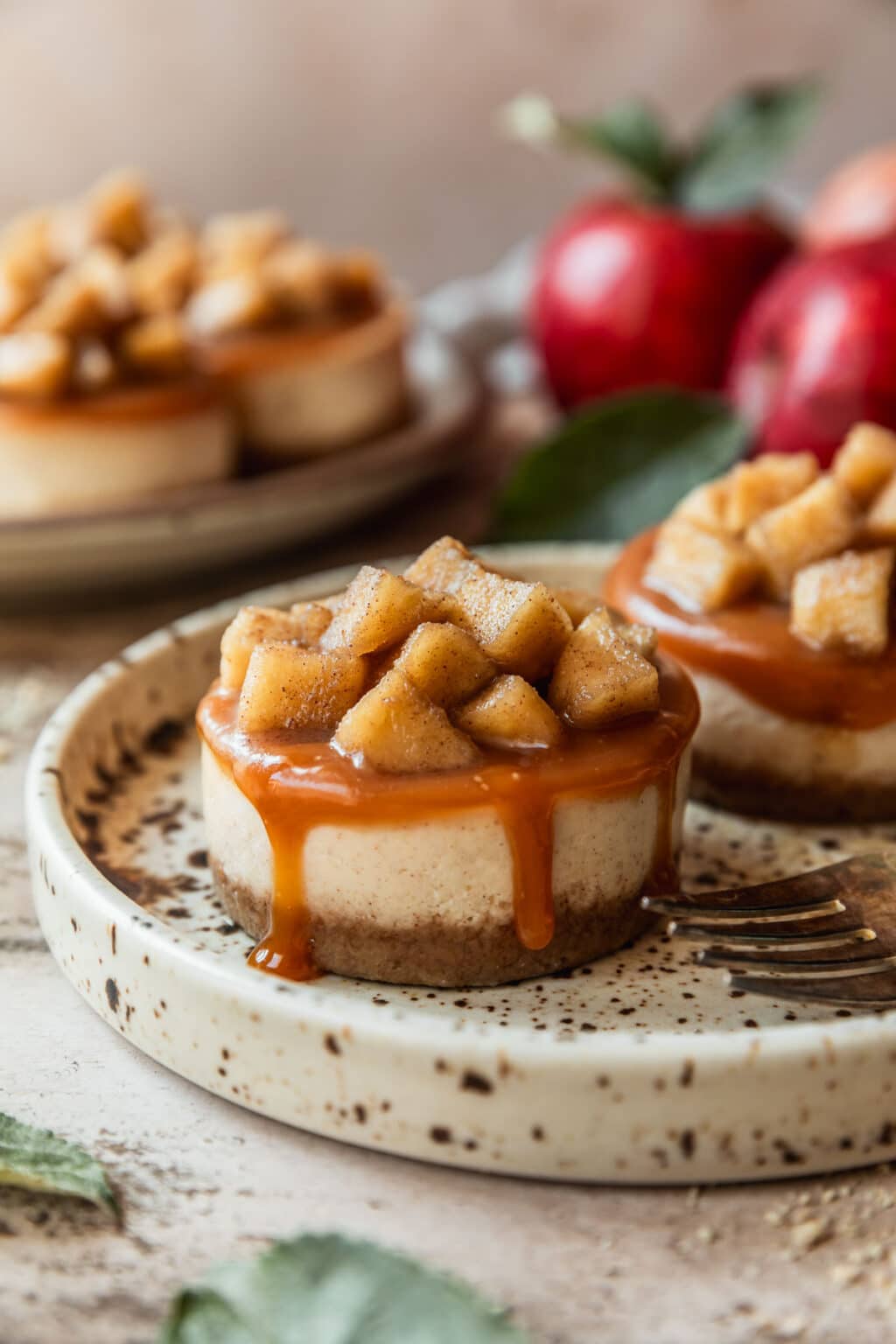 The Best Mini Caramel Apple Cheesecakes • Sunday Table