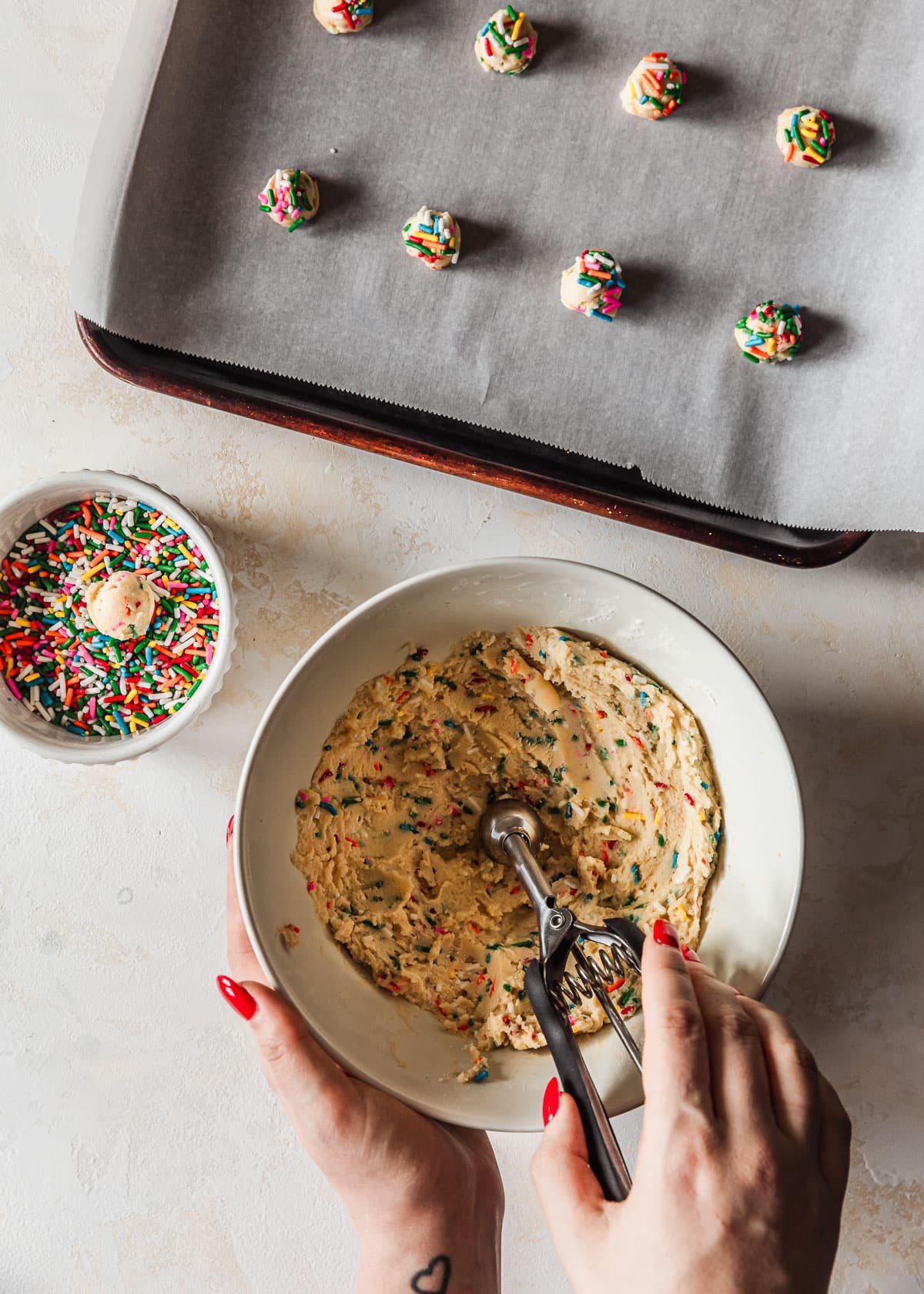 Soft & Chewy Mini Sprinkle Cookies • Sunday Table