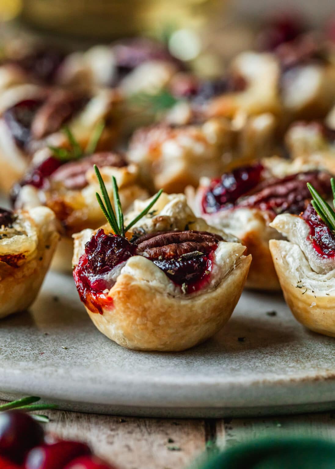 5-Ingredient Cranberry Brie Tartlets • Sunday Table