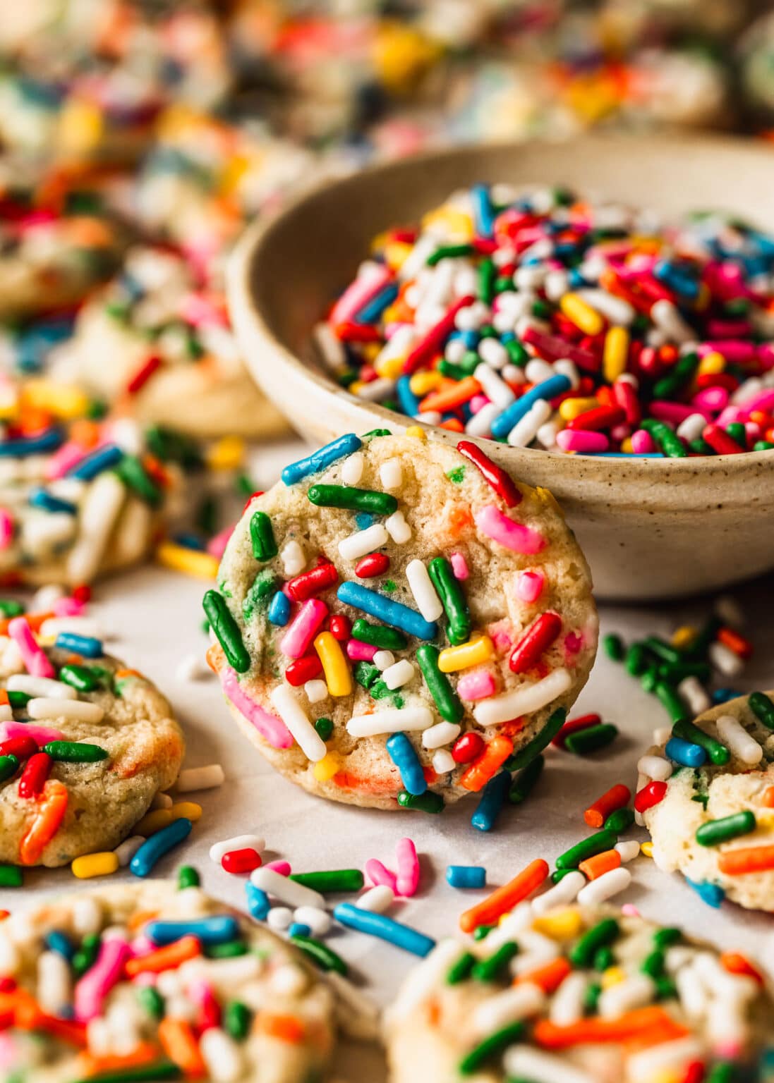 Soft & Chewy Mini Sprinkle Cookies • Sunday Table