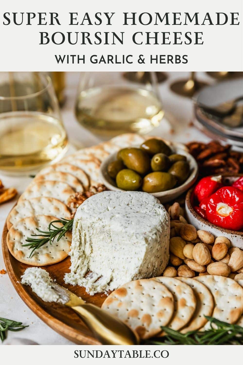 Super Easy Homemade Boursin Cheese • Sunday Table