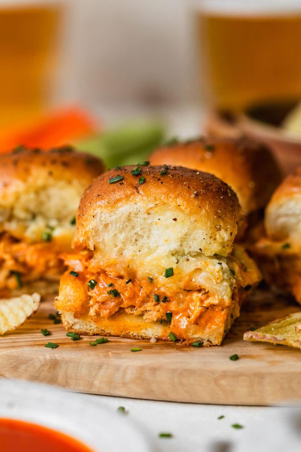 Pull-Apart Buffalo Chicken Sliders • Sunday Table