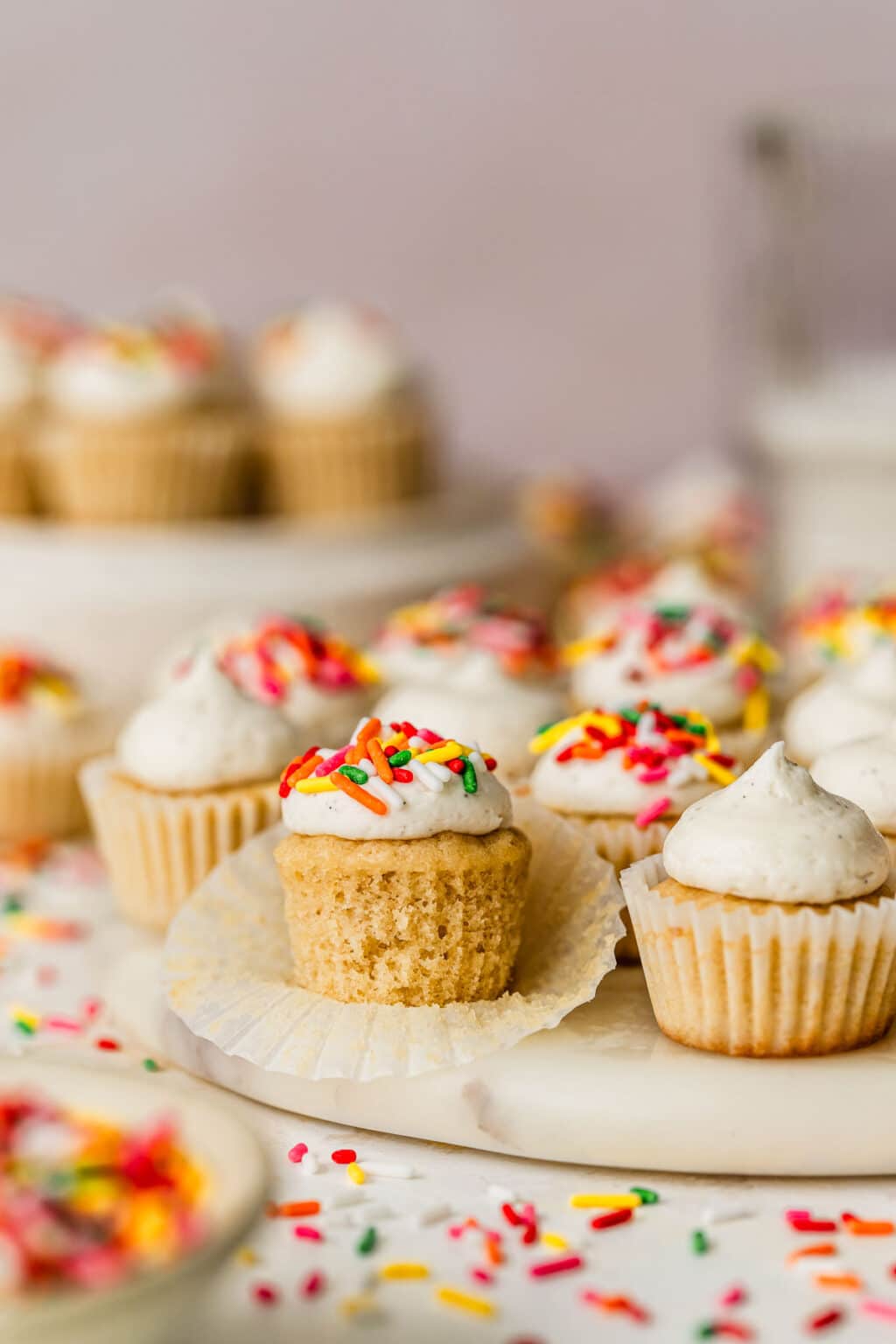 Super Easy Mini Vanilla Cupcakes • Sunday Table