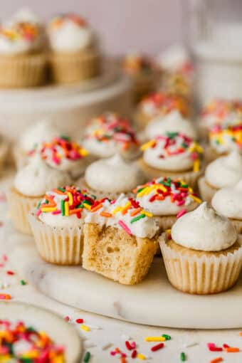 Super Easy Mini Vanilla Cupcakes • Sunday Table