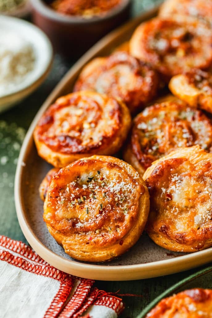 Savory Pizza Scrolls with Puff Pastry • Sunday Table