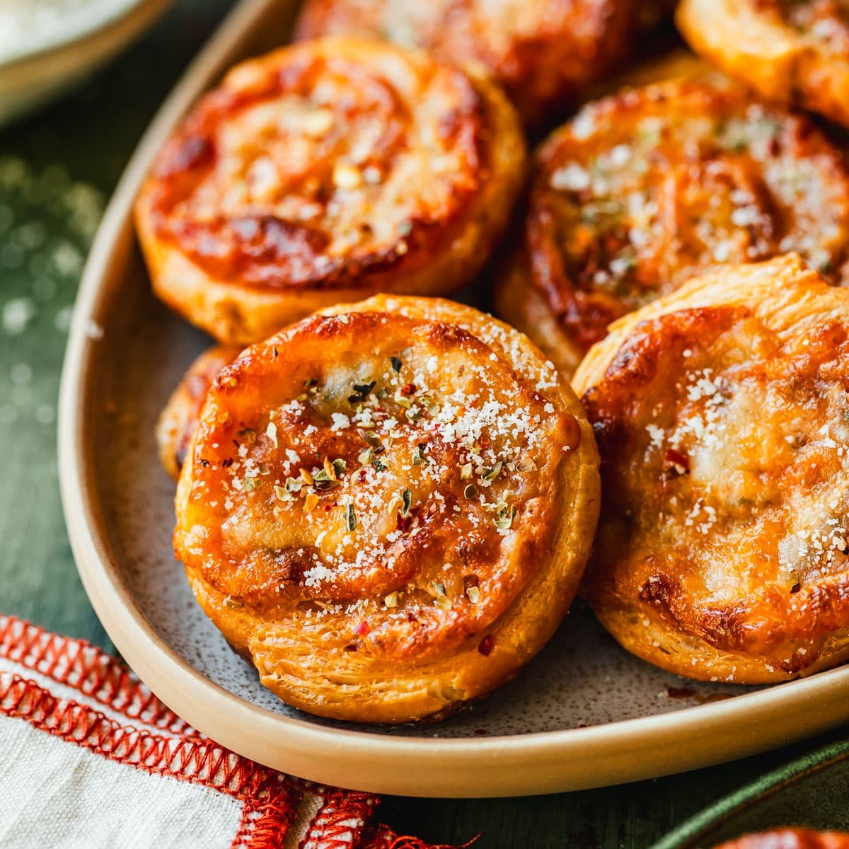 Savory Pizza Scrolls with Puff Pastry • Sunday Table