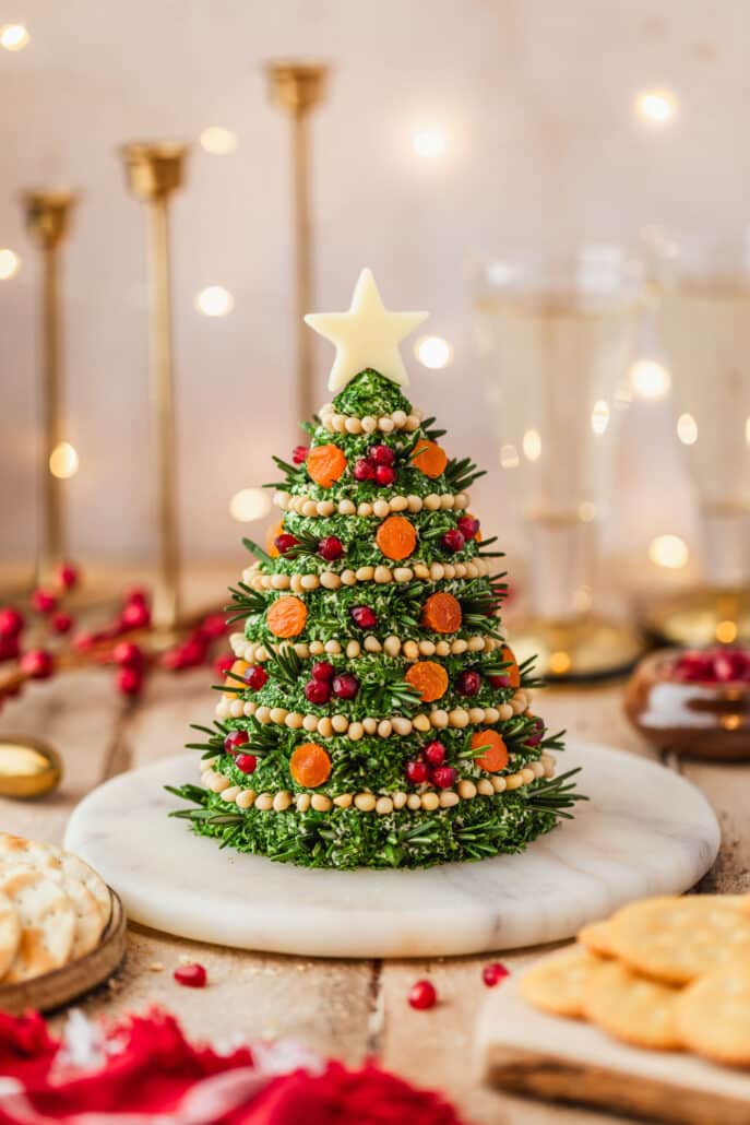 A Stunning Christmas Tree Cheese Ball • Sunday Table