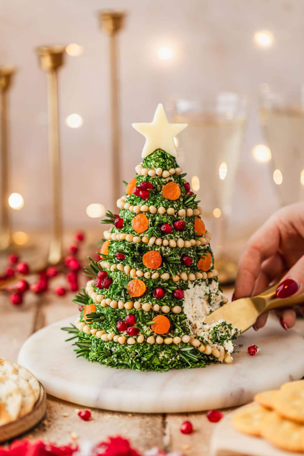 A Stunning Christmas Tree Cheese Ball • Sunday Table