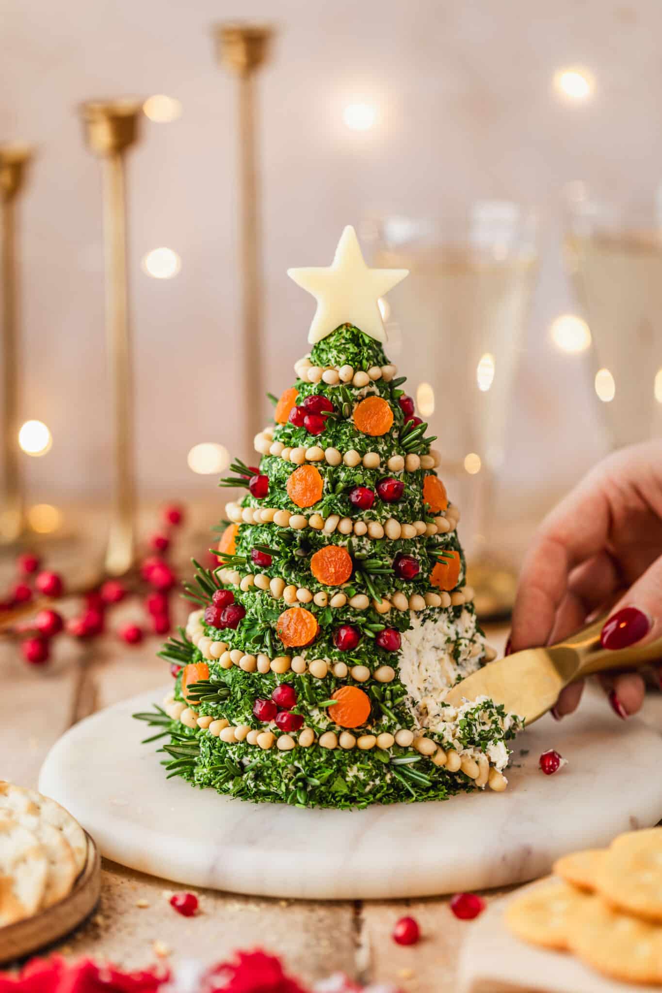 A Stunning Christmas Tree Cheese Ball • Sunday Table